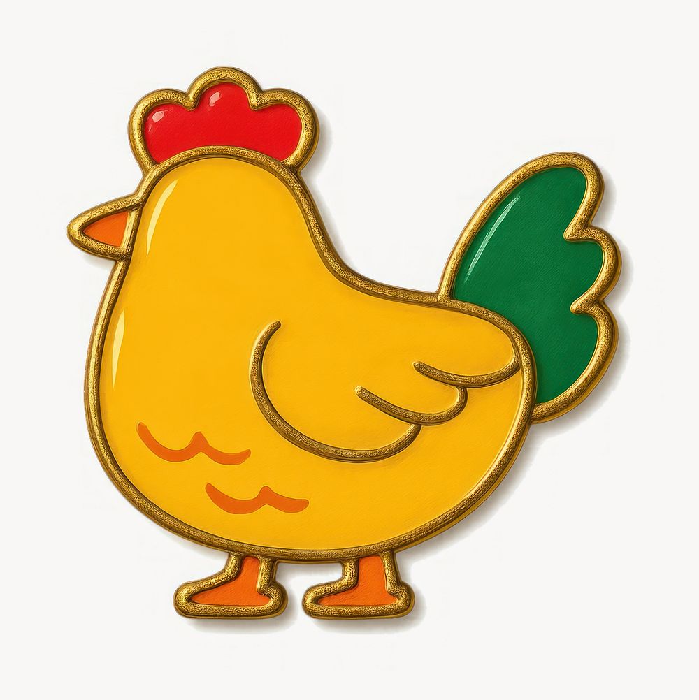 Colorful cartoon chicken illustration | Free Photo - rawpixel