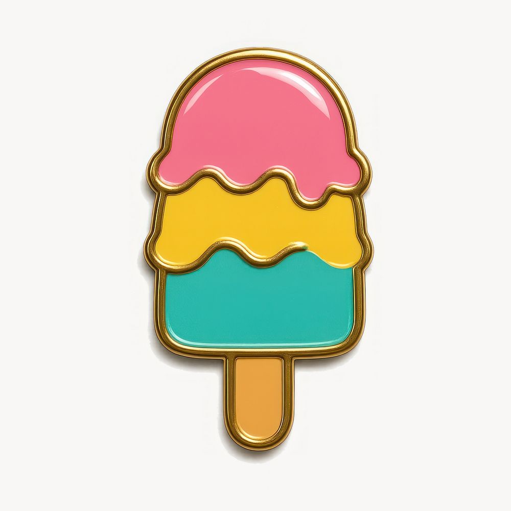 Colorful layered ice cream illustration | Free Photo - rawpixel