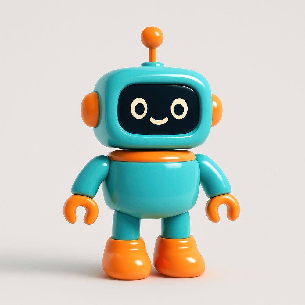 Cute toy robot illustration | Free Photo Illustration - rawpixel