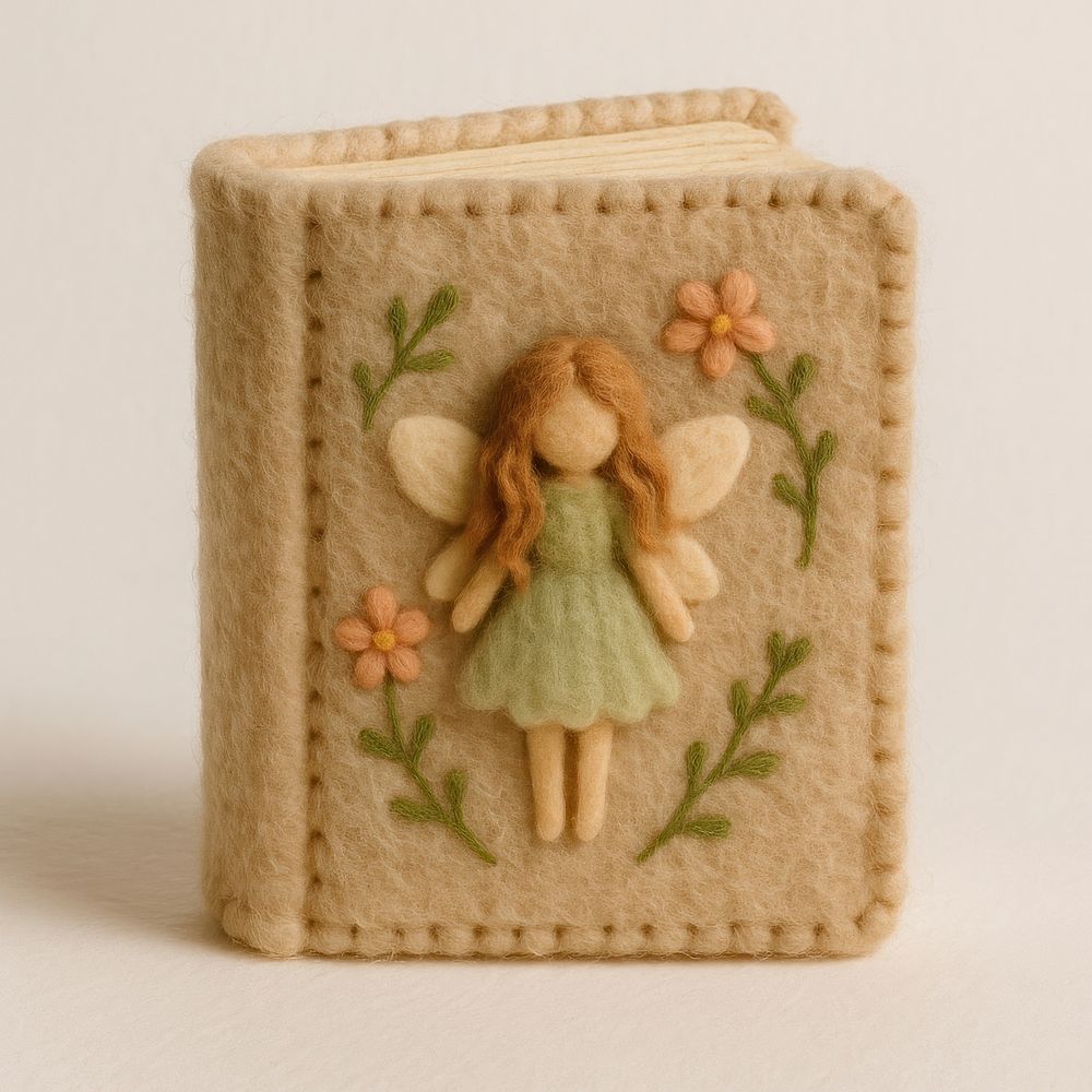 Handcrafted felt fairy book cover | Free Photo - rawpixel