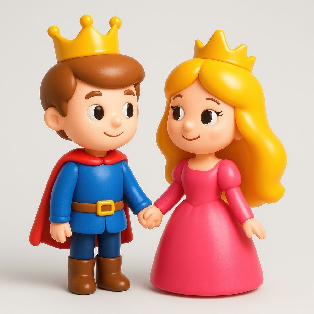 Royalty cartoon couple illustration | Free Photo Illustration - rawpixel