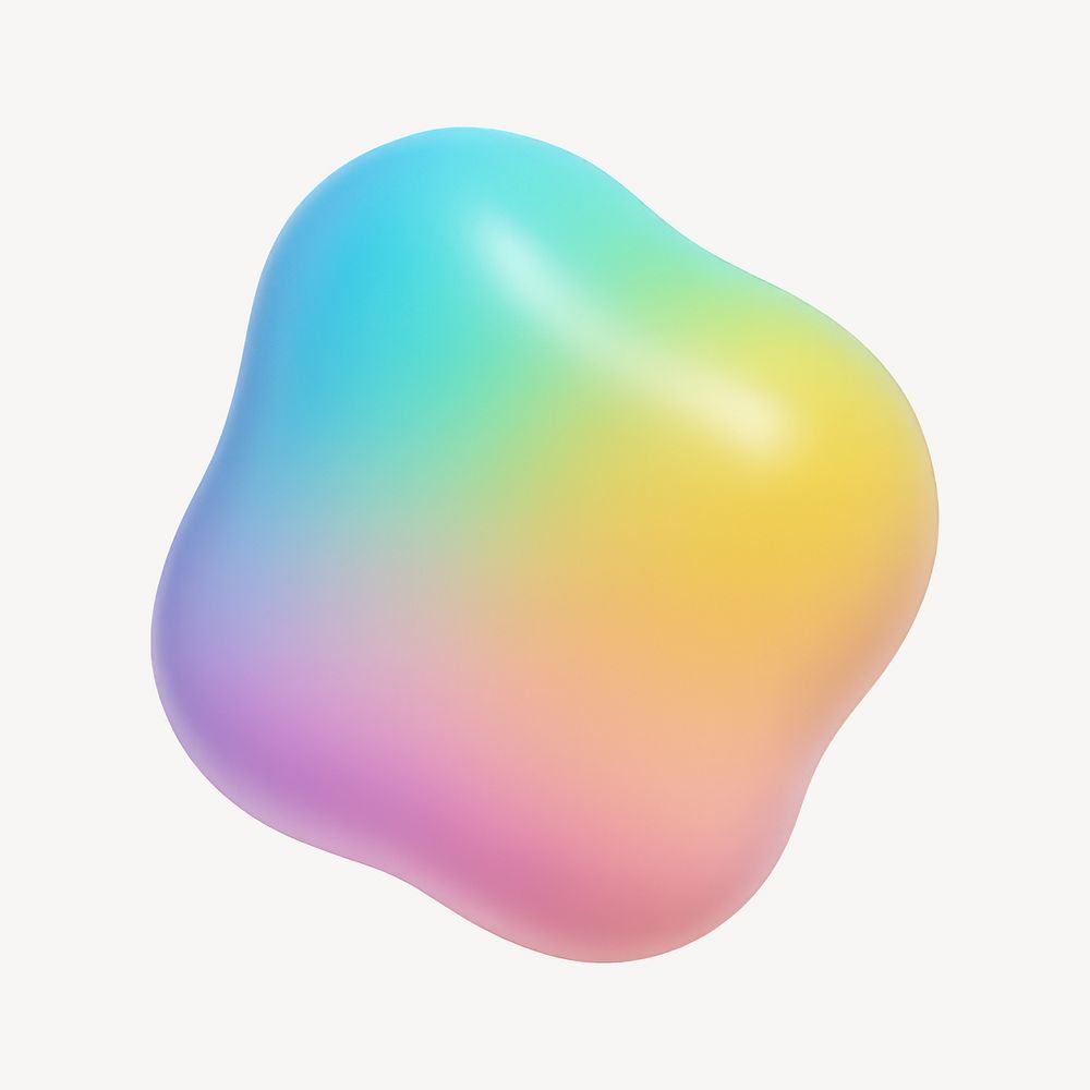 Colorful abstract 3D blob illustration | Free Photo Illustration - rawpixel