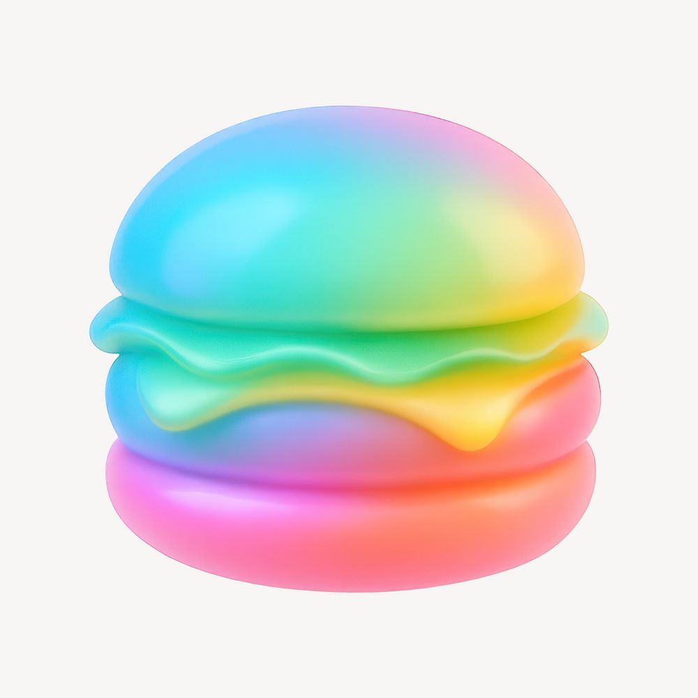 Colorful gradient burger illustration | Free Photo Illustration - rawpixel