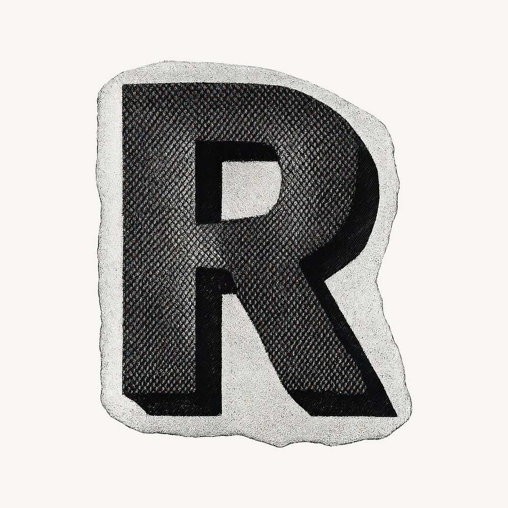 Textured letter R illustration | Free Photo Illustration - rawpixel