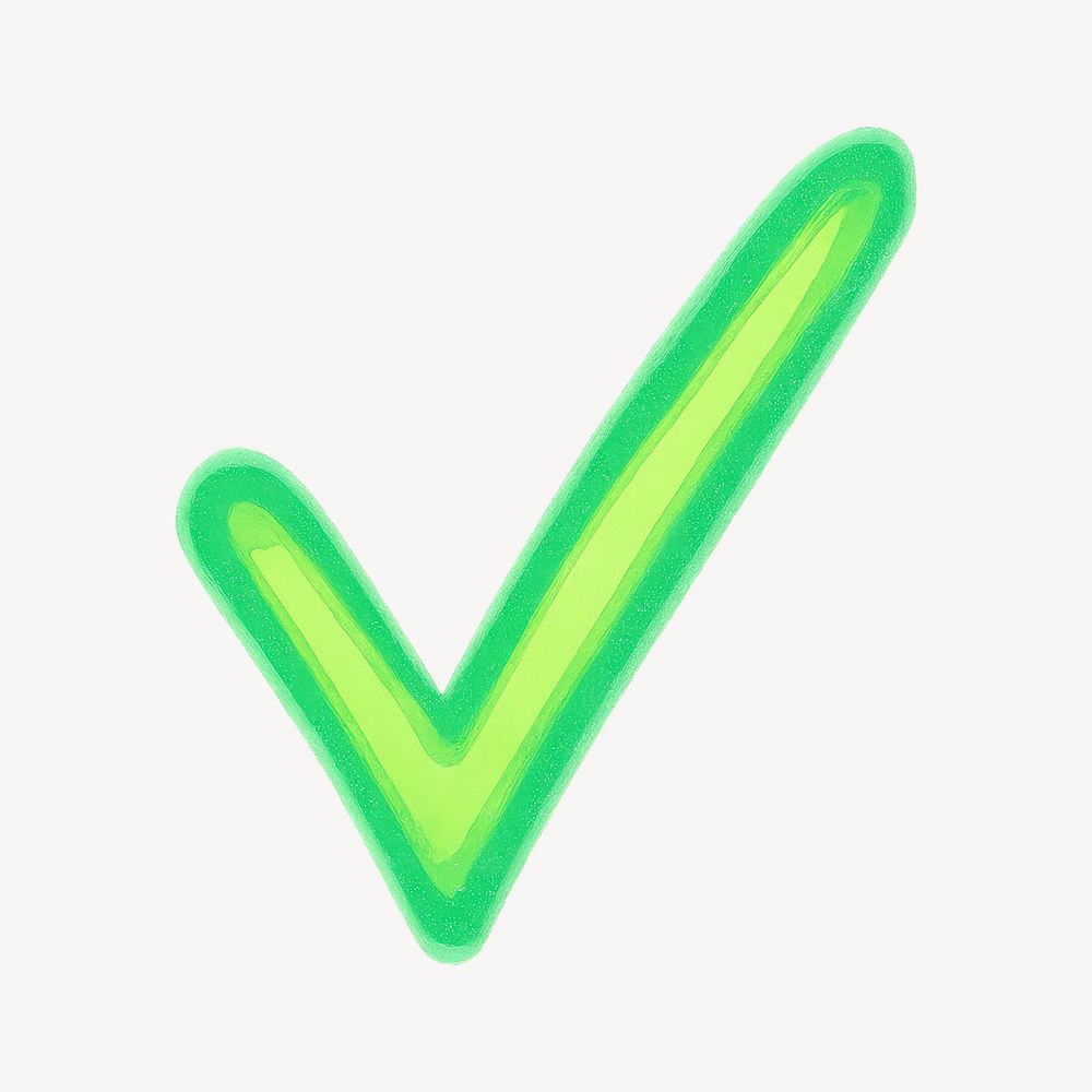 Bright green check mark illustration | Free Photo Illustration - rawpixel