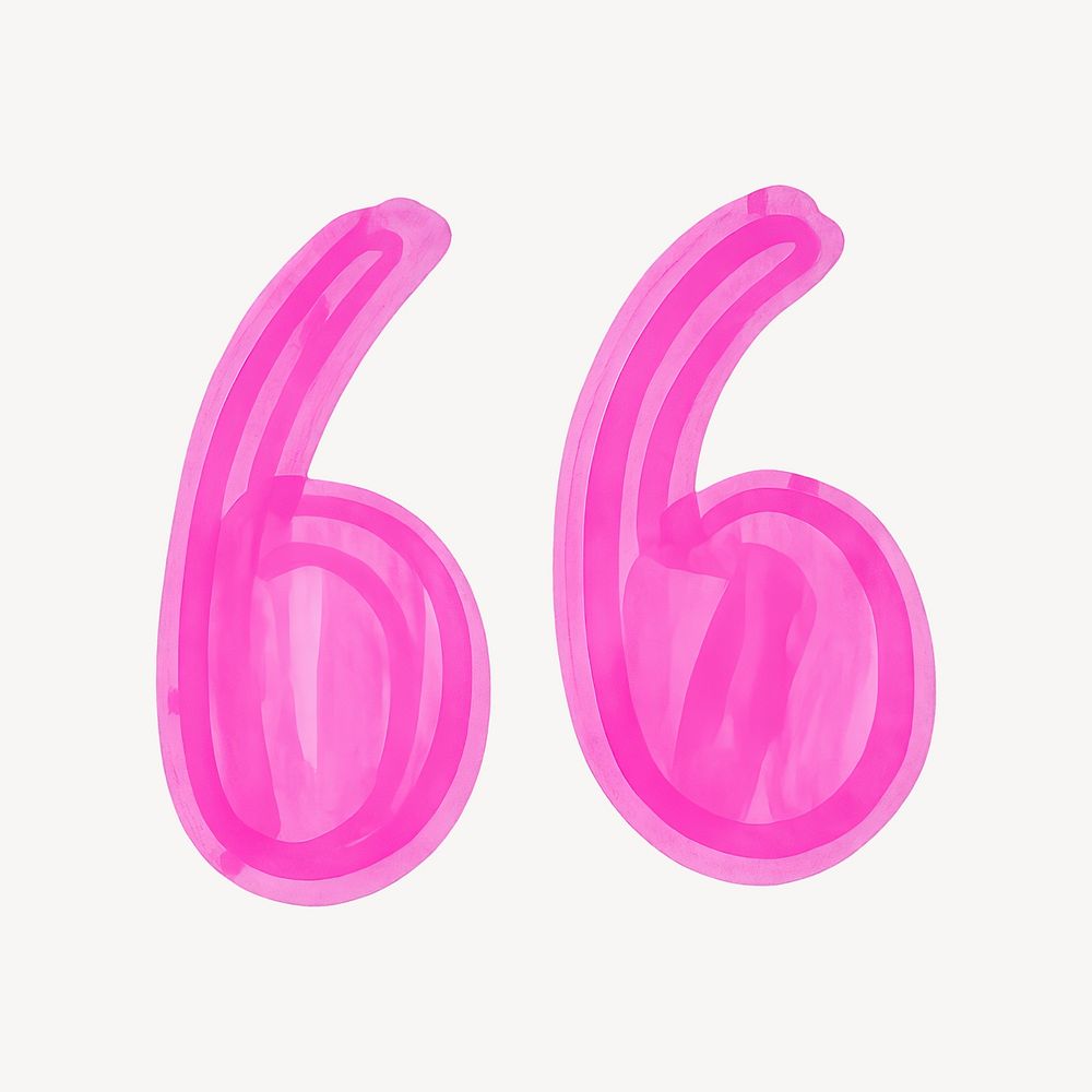 Pink quotation mark illustration | Free Photo Illustration - rawpixel