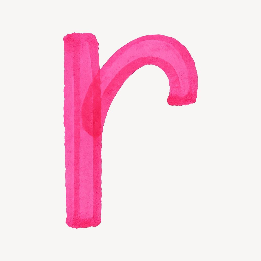 Pink watercolor letter R | Free Photo Illustration - rawpixel