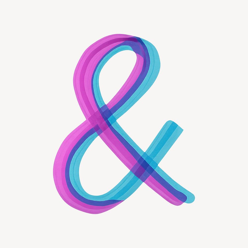 Colorful vibrant ampersand illustration | Free Photo Illustration ...