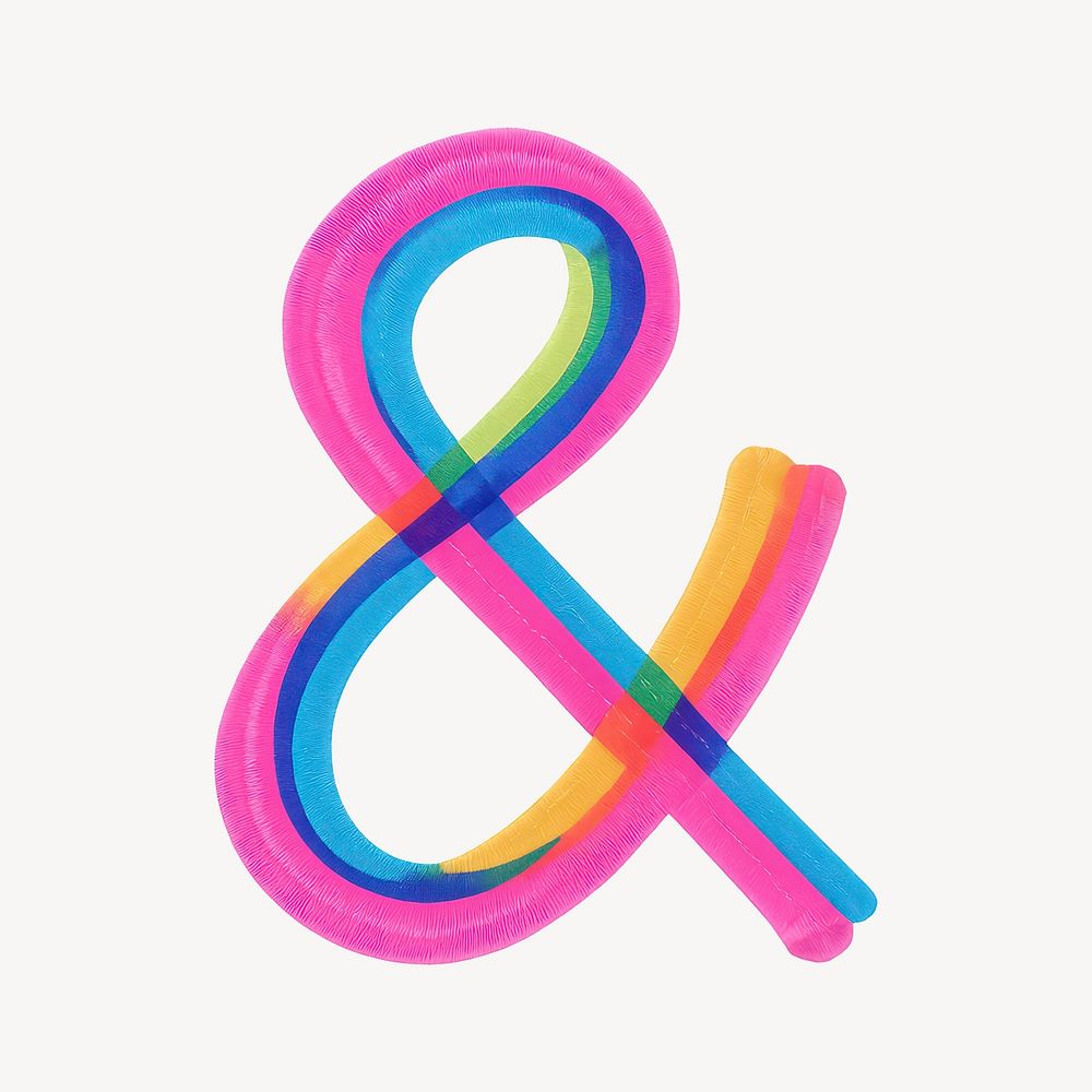 Colorful ampersand symbol illustration | Free Photo Illustration - rawpixel