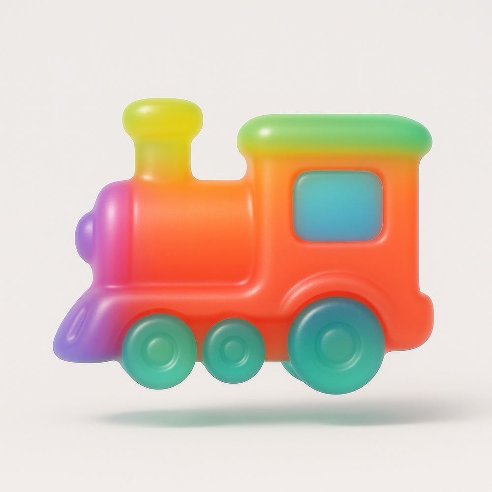 Colorful toy train illustration | Free Photo Illustration - rawpixel