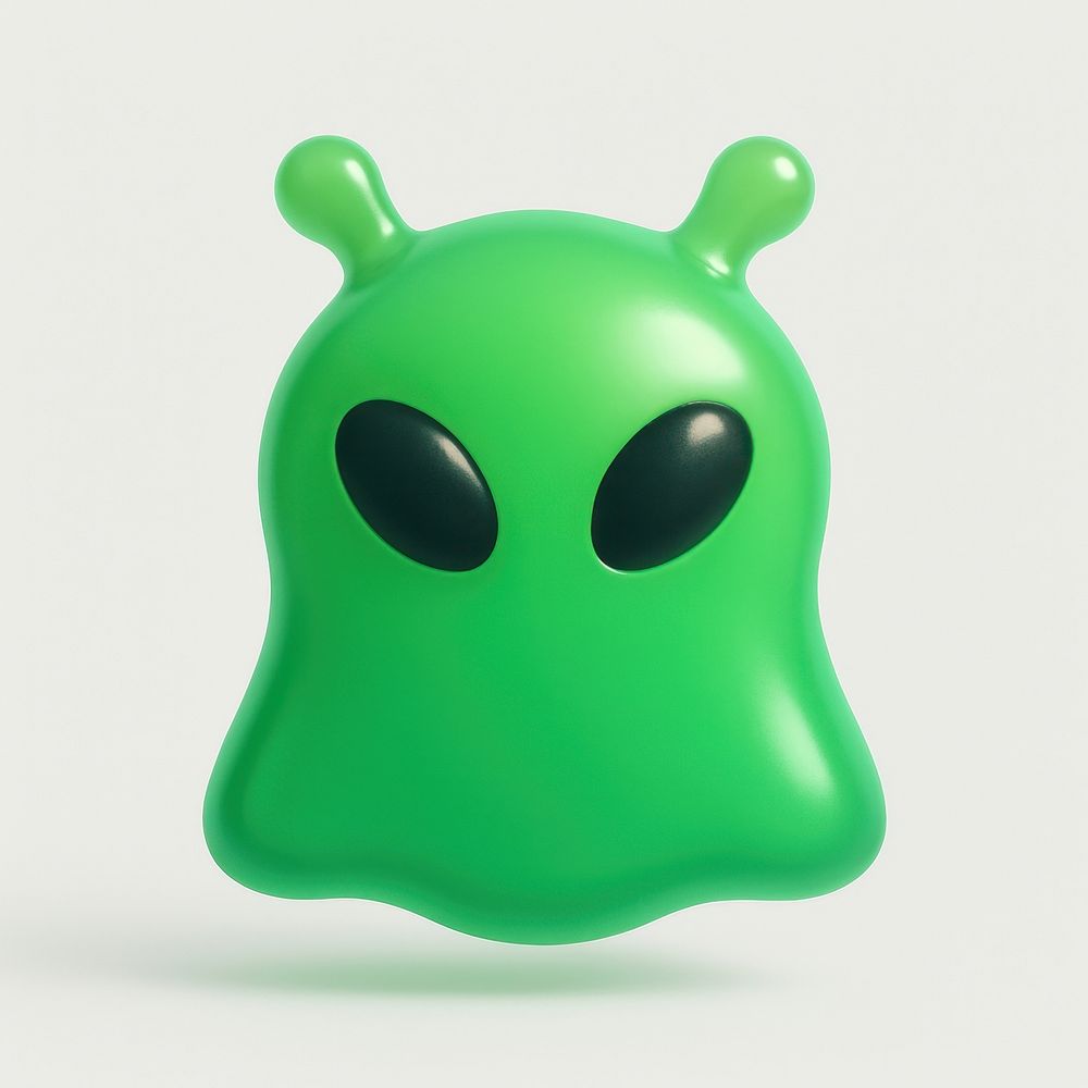 Cute green alien character illustration | Free Photo Illustration ...