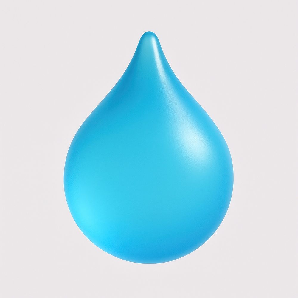 Glossy blue water droplet illustration. | Free Photo Illustration ...