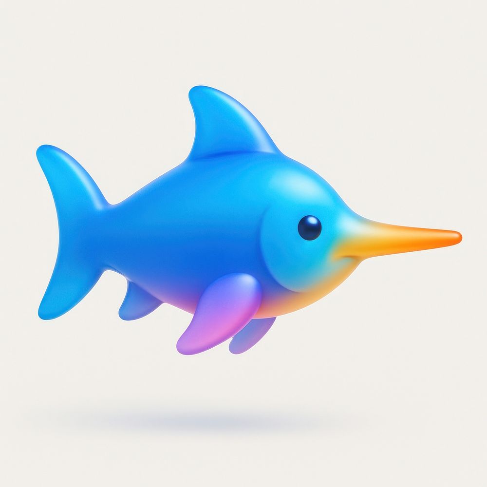 Colorful 3D swordfish illustration | Free Photo Illustration - rawpixel