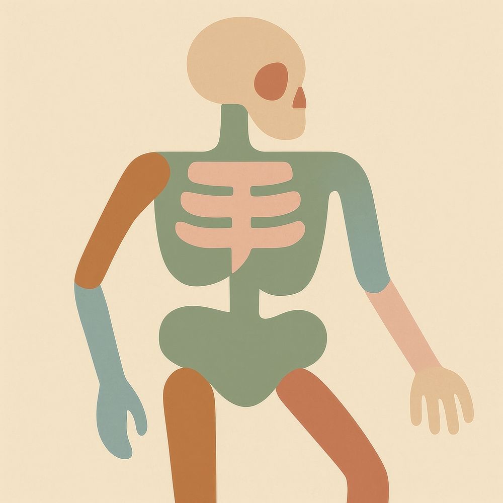 Abstract colorful human skeleton illustration | Free Photo Illustration ...
