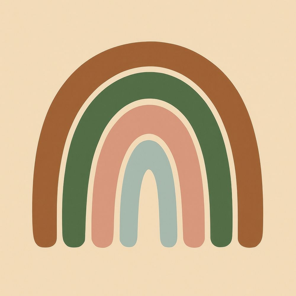 Retro rainbow earthy tones | Free Photo Illustration - rawpixel