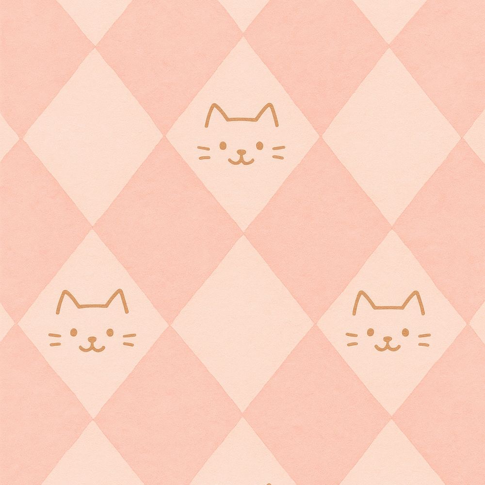 Cute pastel cat pattern | Free Photo Illustration - rawpixel