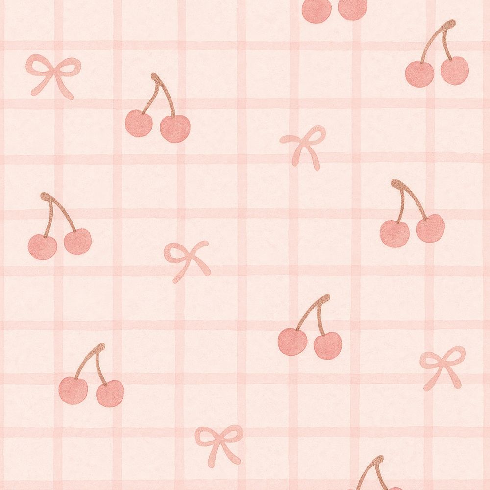 Cute cherry pattern background | Free Photo Illustration - rawpixel