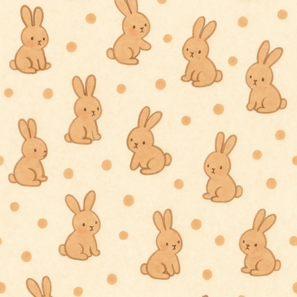 Cute bunnies seamless pattern | Free Photo Illustration - rawpixel