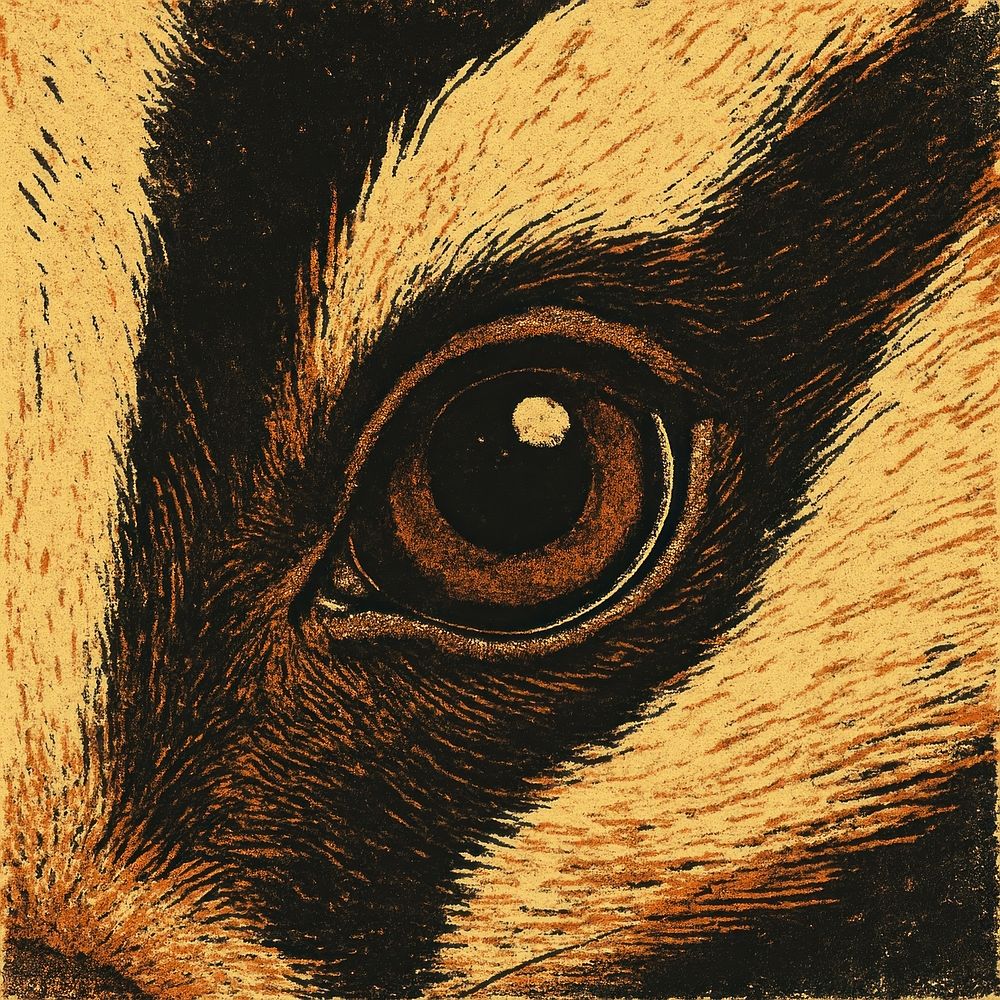 Detailed badger eye illustration | Free Photo Illustration - rawpixel