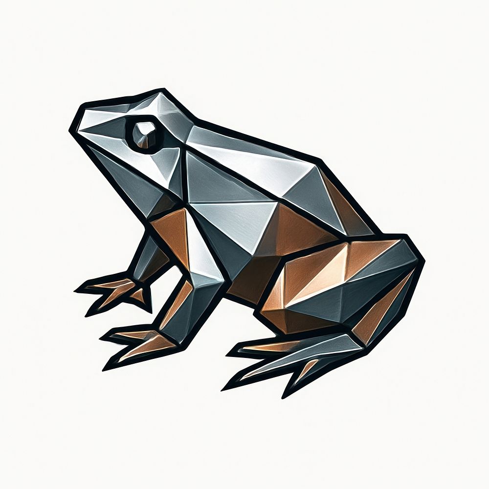 Geometric frog art illustration | Free Photo Illustration - rawpixel