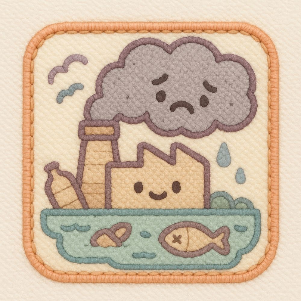 Pollution-themed cute illustration | Free Photo Illustration - rawpixel