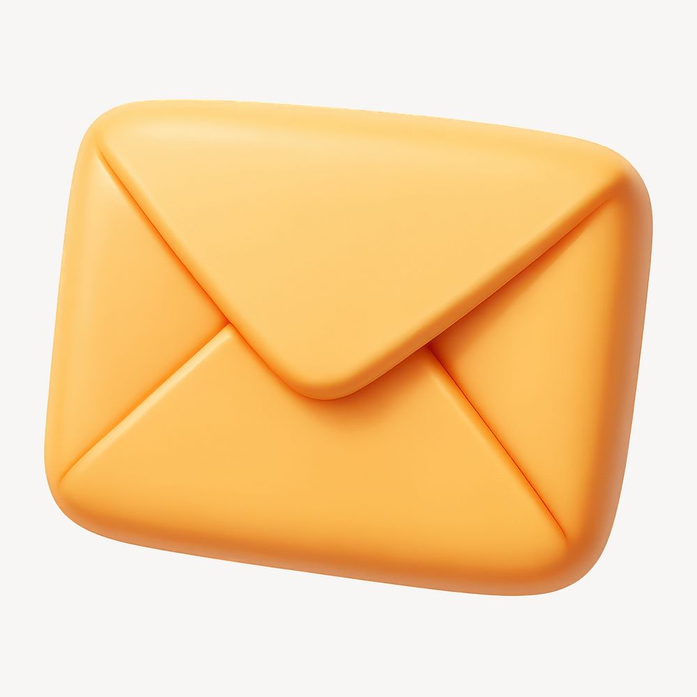Stylized 3D orange envelope icon | Free Photo Illustration - rawpixel