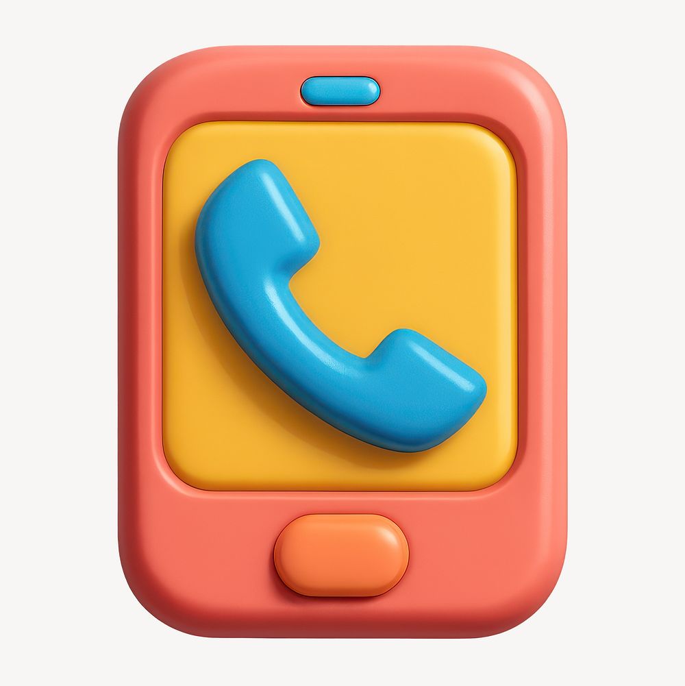 Colorful 3D phone icon illustration | Free Photo Illustration - rawpixel
