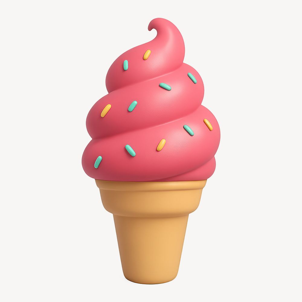Colorful whimsical ice cream illustration. | Free Photo Illustration ...