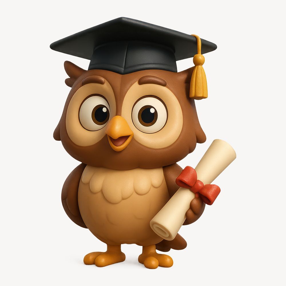 Wise owl graduation success | Free Photo Illustration - rawpixel