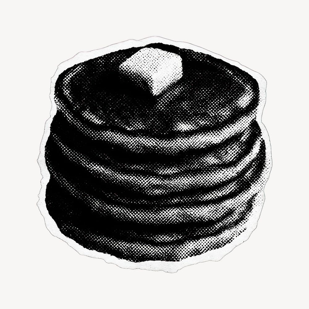 Vintage pancake stack illustration | Free Photo Illustration - rawpixel