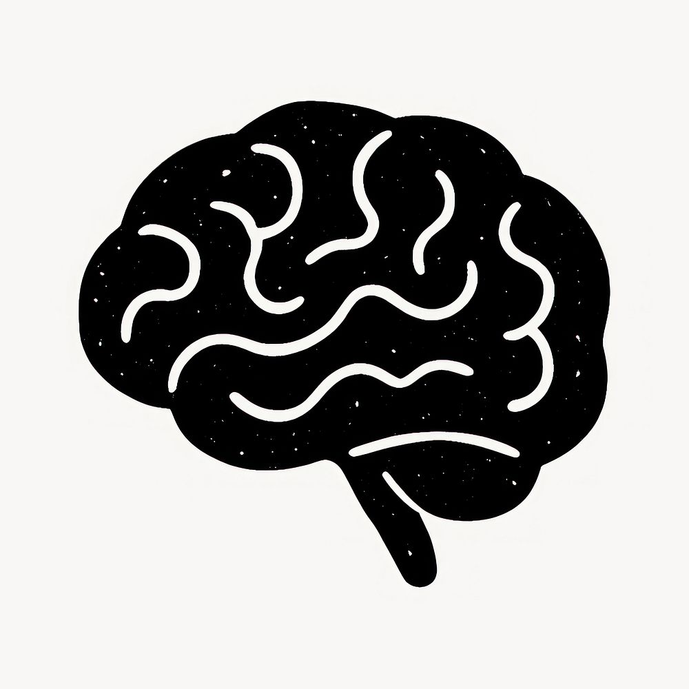 Minimalist brain silhouette illustration | Free Photo Illustration ...