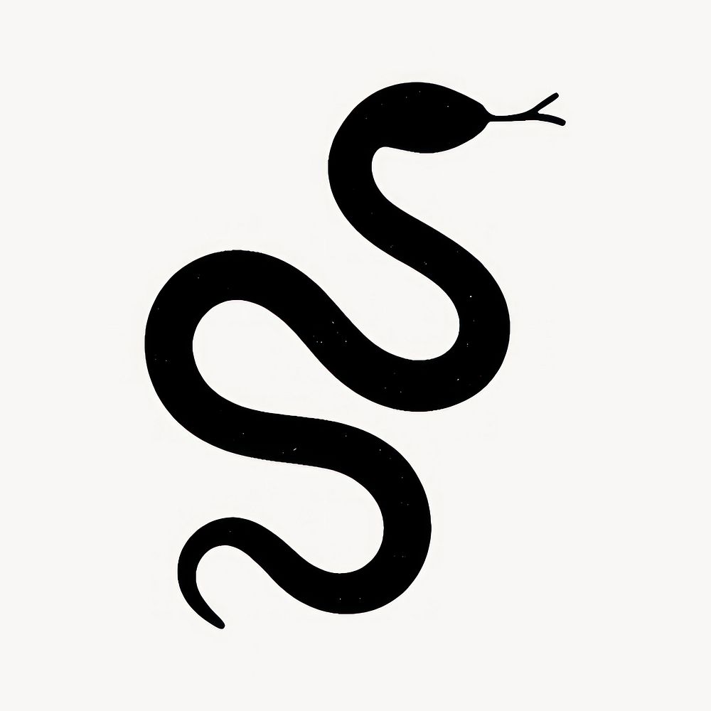 Minimalist snake silhouette illustration | Free Photo Illustration ...