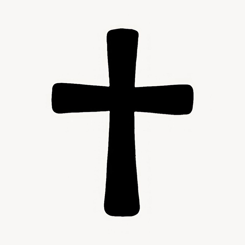 Simple black cross silhouette | Free Photo Illustration - rawpixel