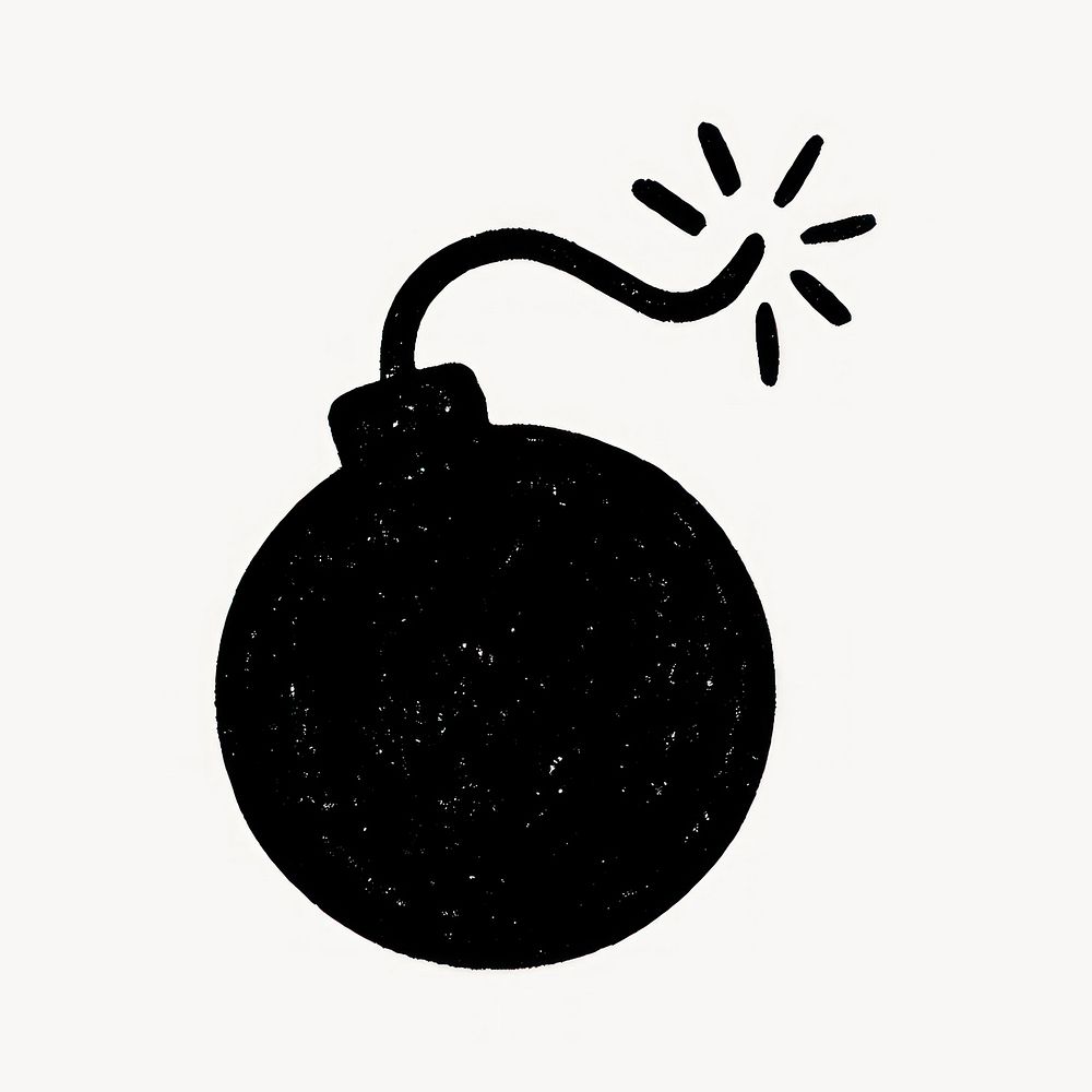 Explosive silhouette with lit fuse | Free Photo Illustration - rawpixel