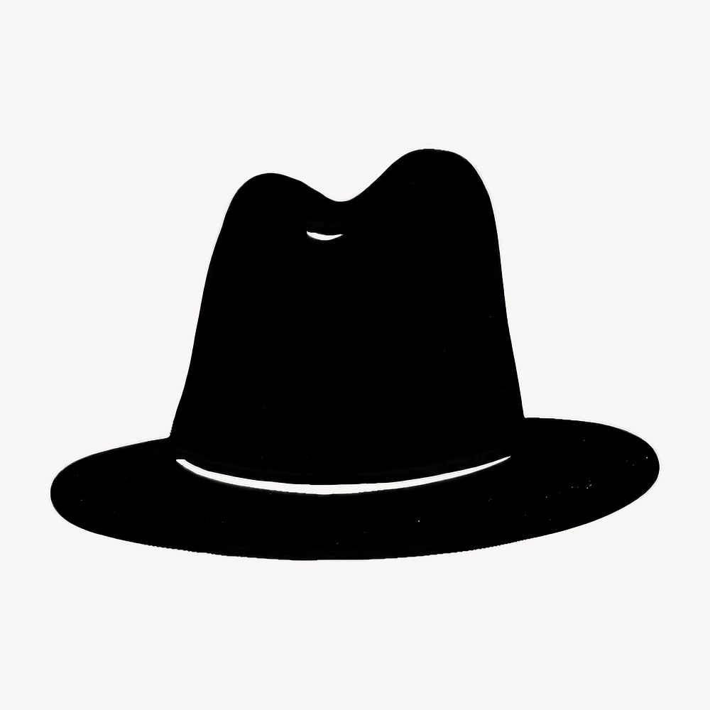 Classic black fedora silhouette vector | Free Vector - rawpixel