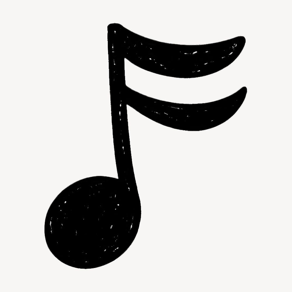 Musical note black illustration vector | Free Vector - rawpixel