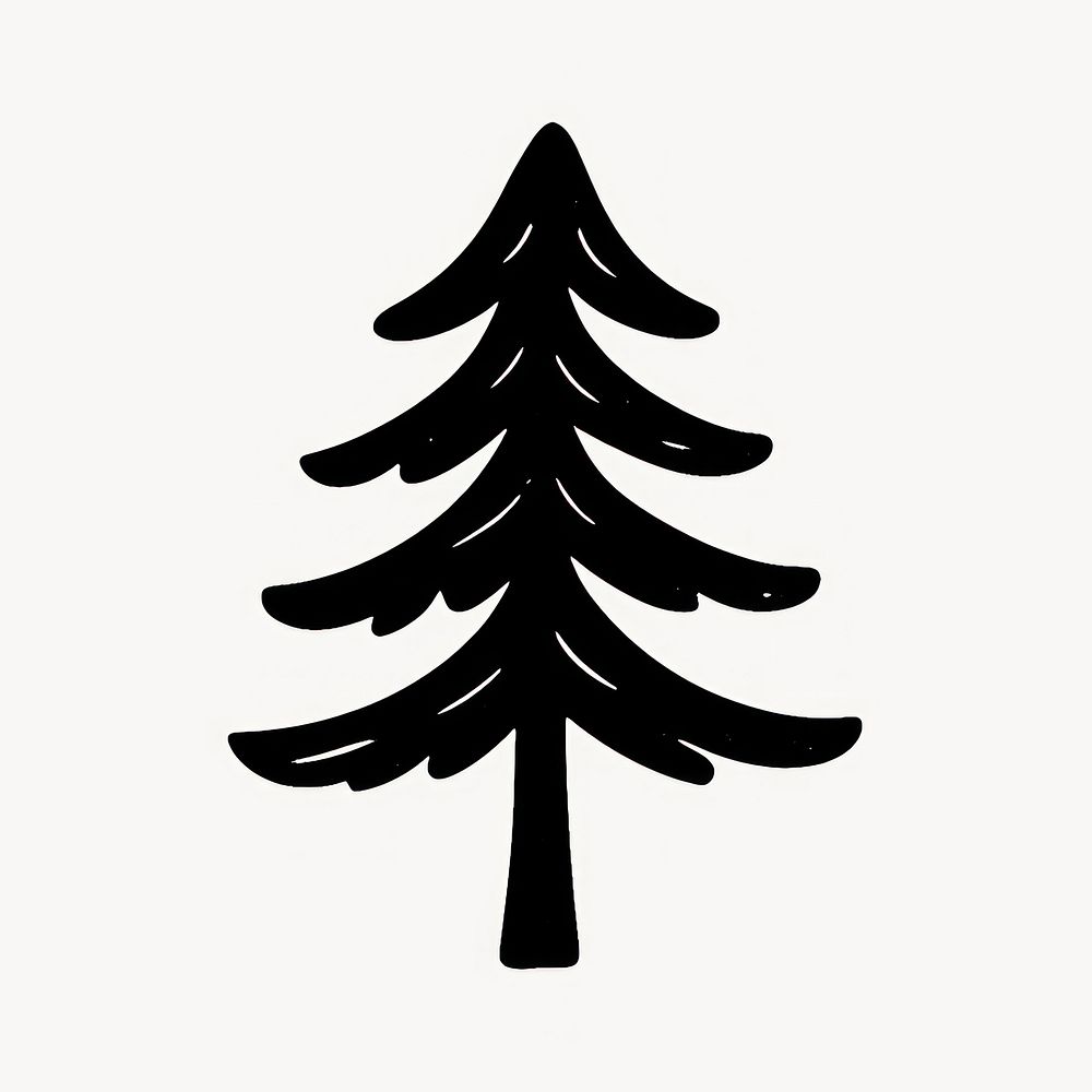 Simple black pine tree silhouette | Free Photo Illustration - rawpixel