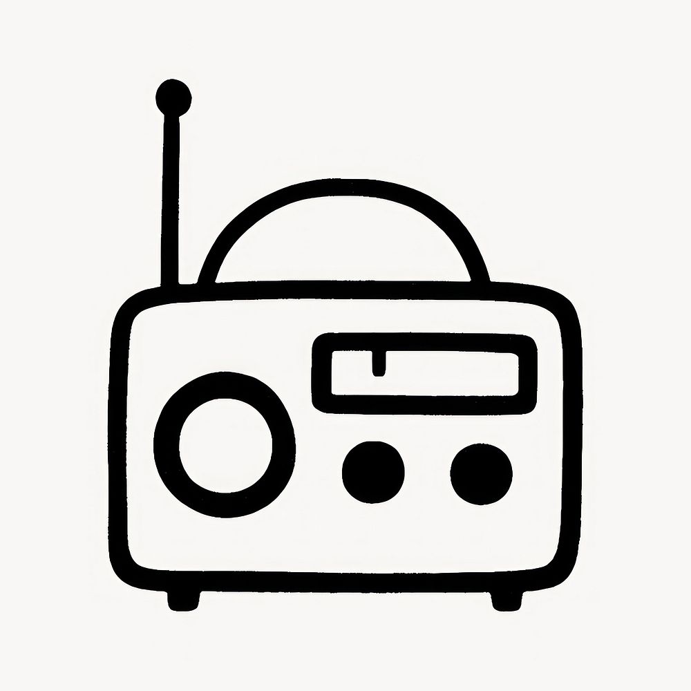 Vintage radio outline illustration | Free Photo Illustration - rawpixel