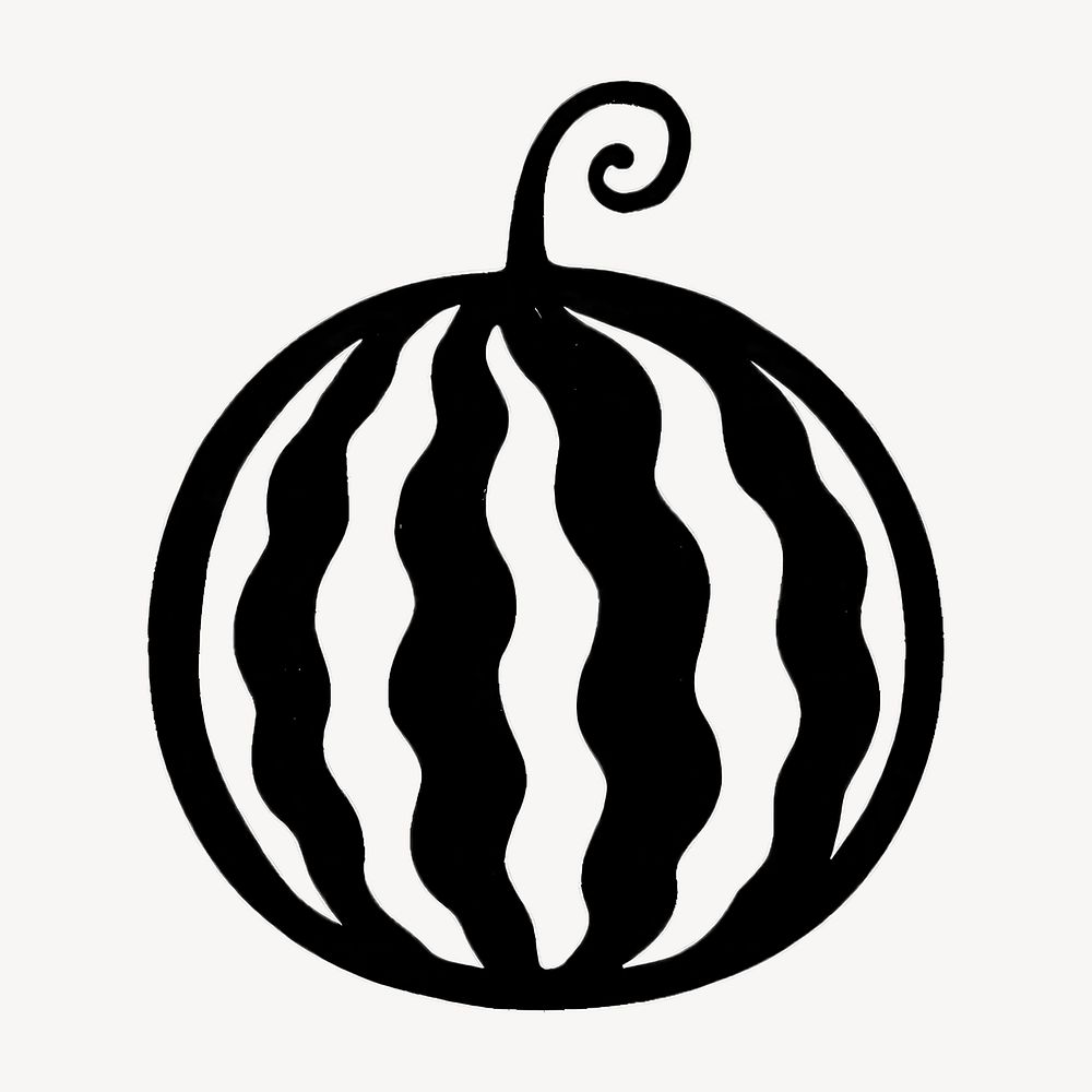 Minimalist watermelon silhouette illustration vector | Free Vector ...