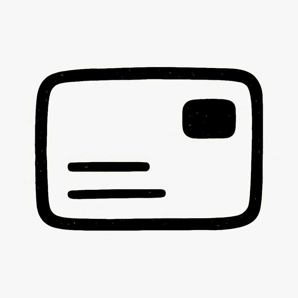 Minimalist credit card icon illustration | Free Photo Illustration ...