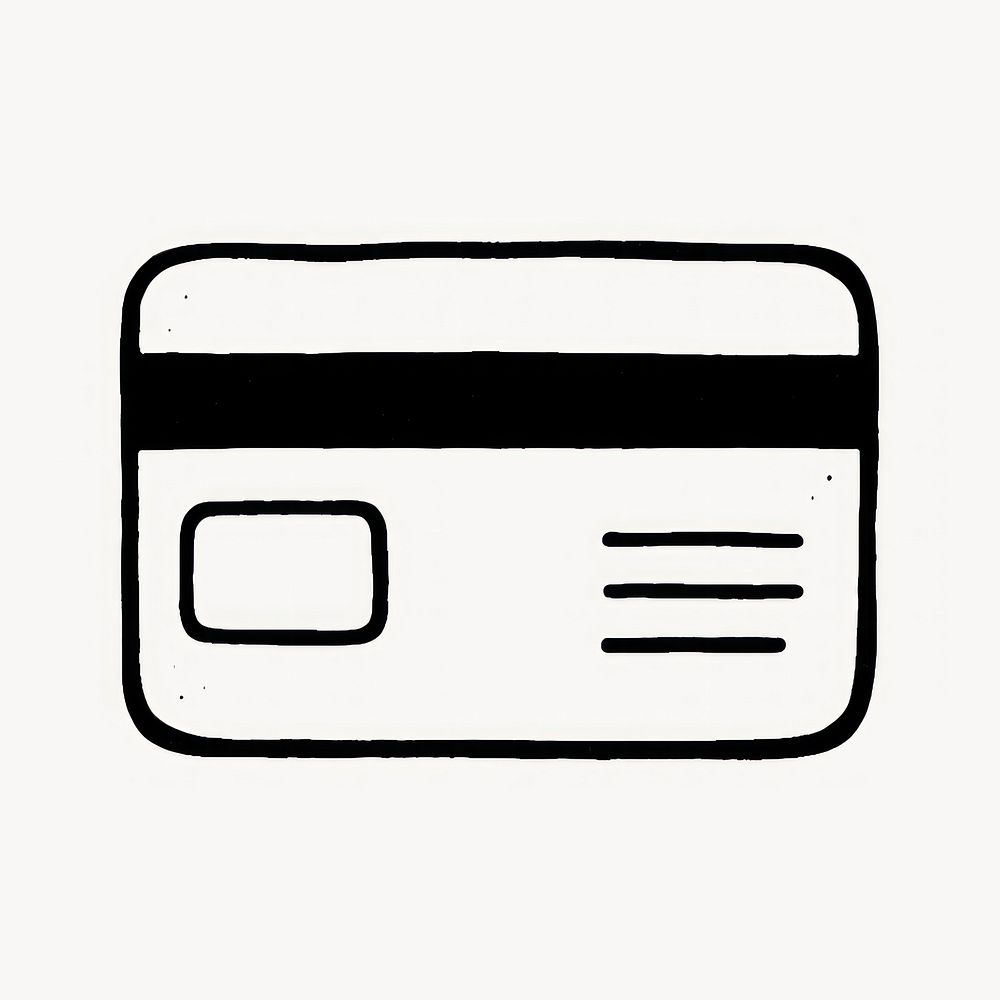Minimalist credit card sketch illustration | Free Photo Illustration ...