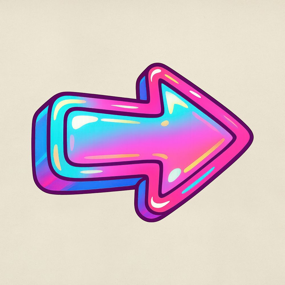 Colorful 3D arrow illustration. | Free Photo Illustration - rawpixel