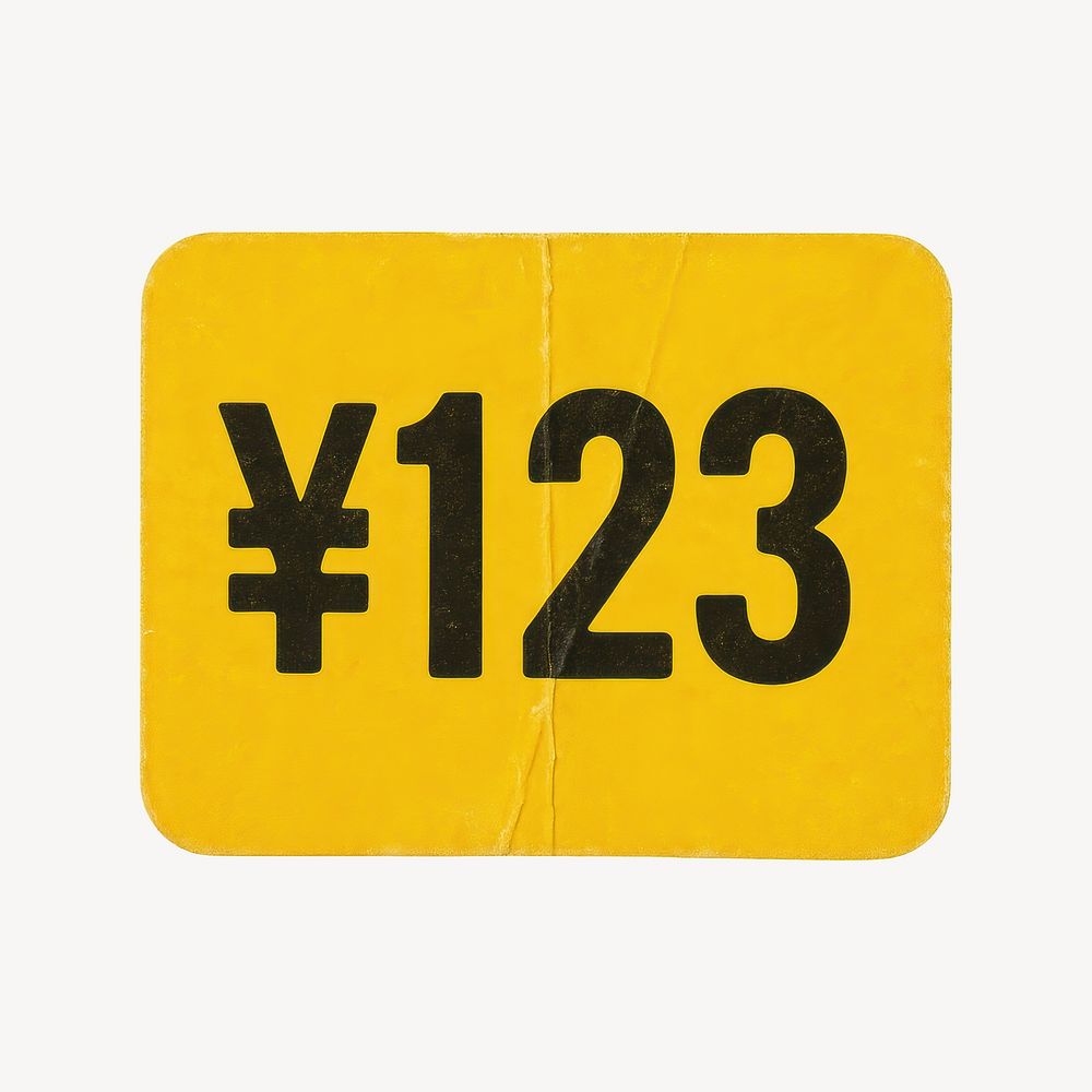 Yellow price tag graphic | Free Photo Illustration - rawpixel