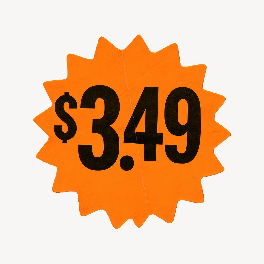 Orange price tag illustration | Free Photo Illustration - rawpixel