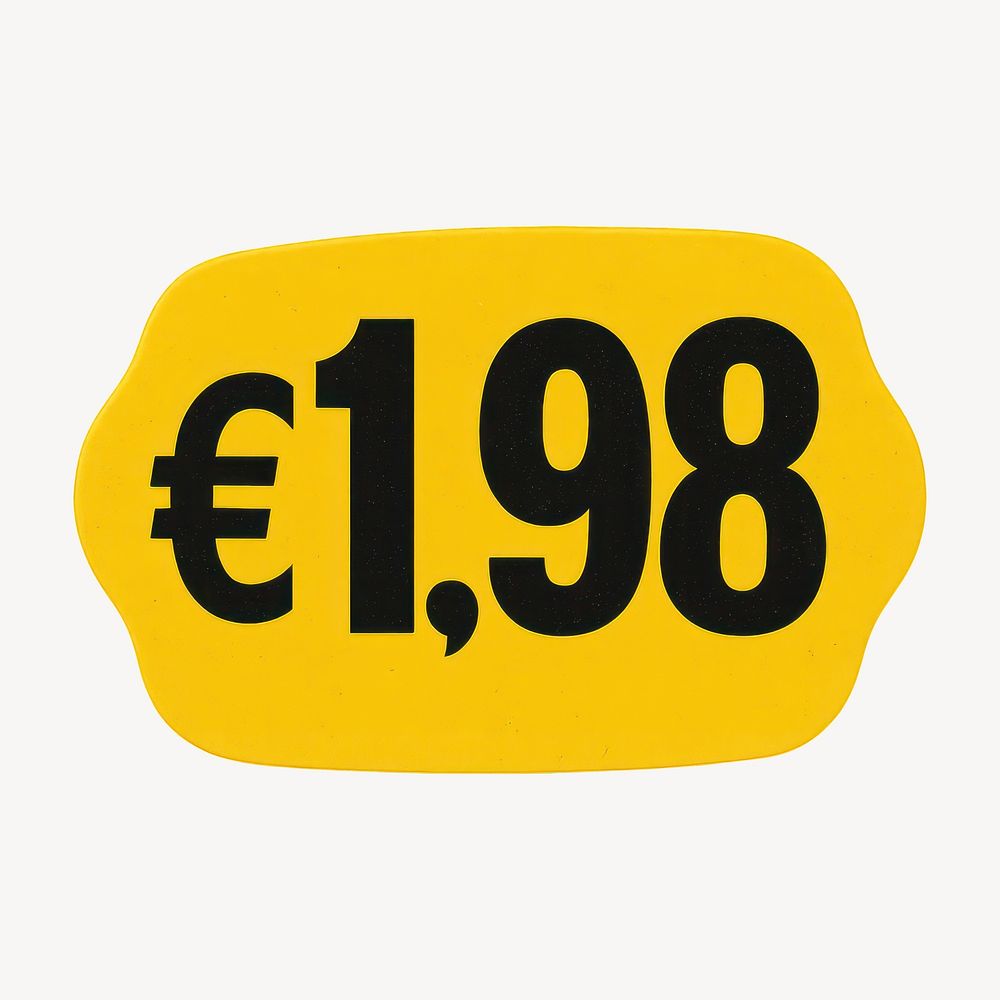 Euro price tag illustration vector | Free Vector - rawpixel