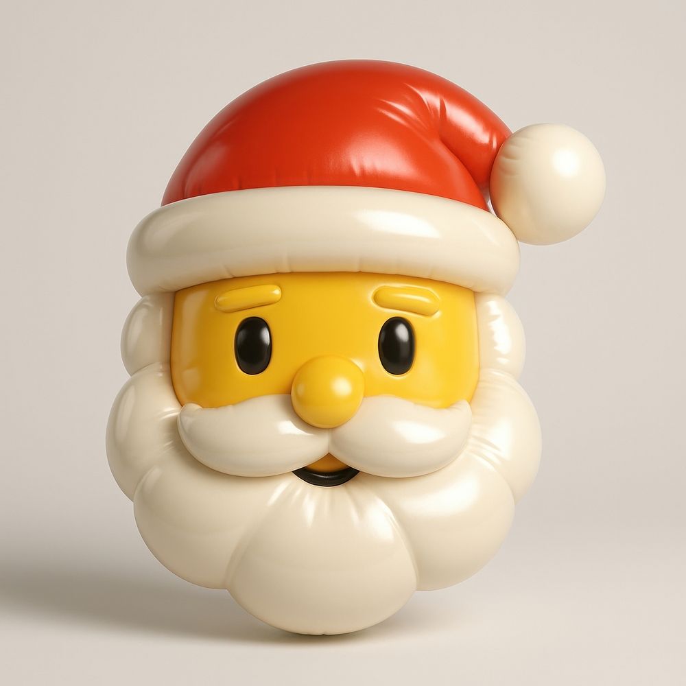 Festive cartoon Santa face | Free Photo Illustration - rawpixel