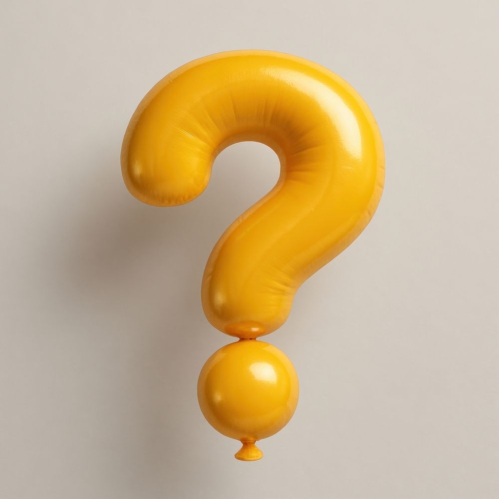 Yellow balloon question mark. | Free Photo Illustration - rawpixel