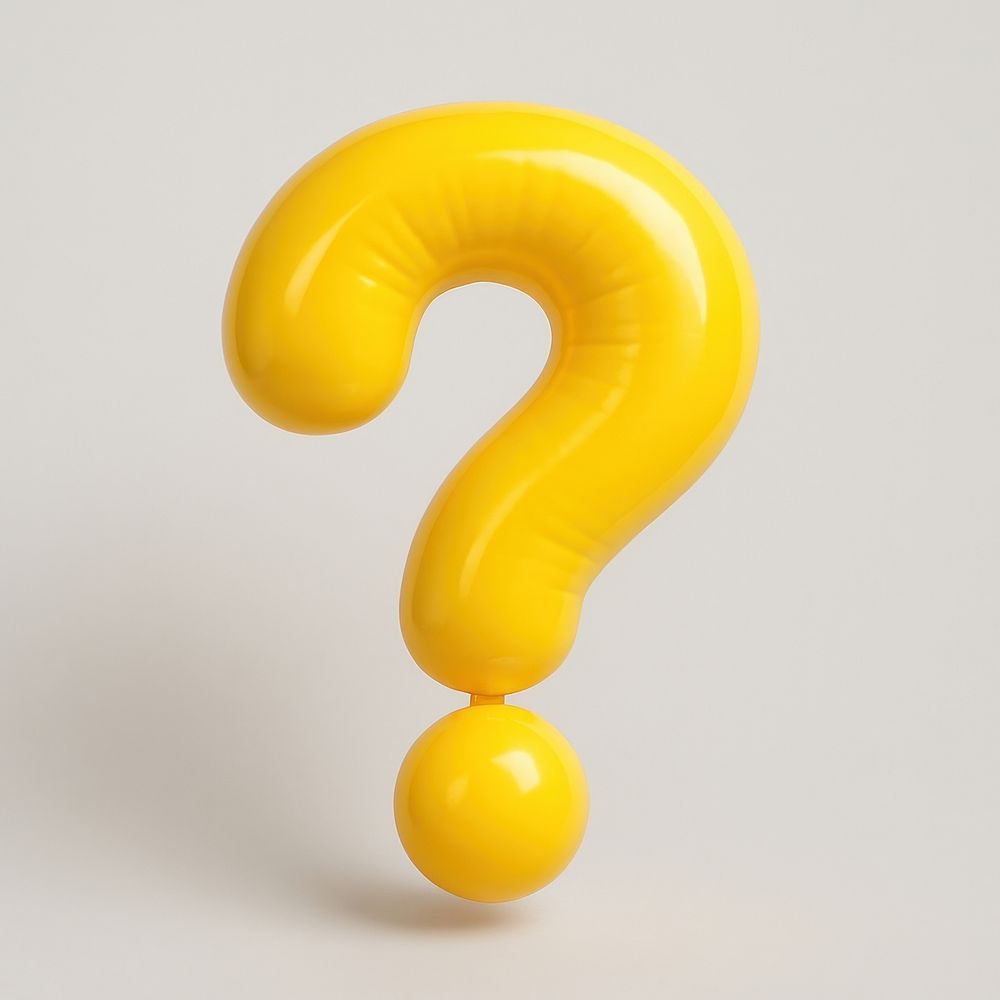 Yellow inflatable question mark | Free Photo Illustration - rawpixel