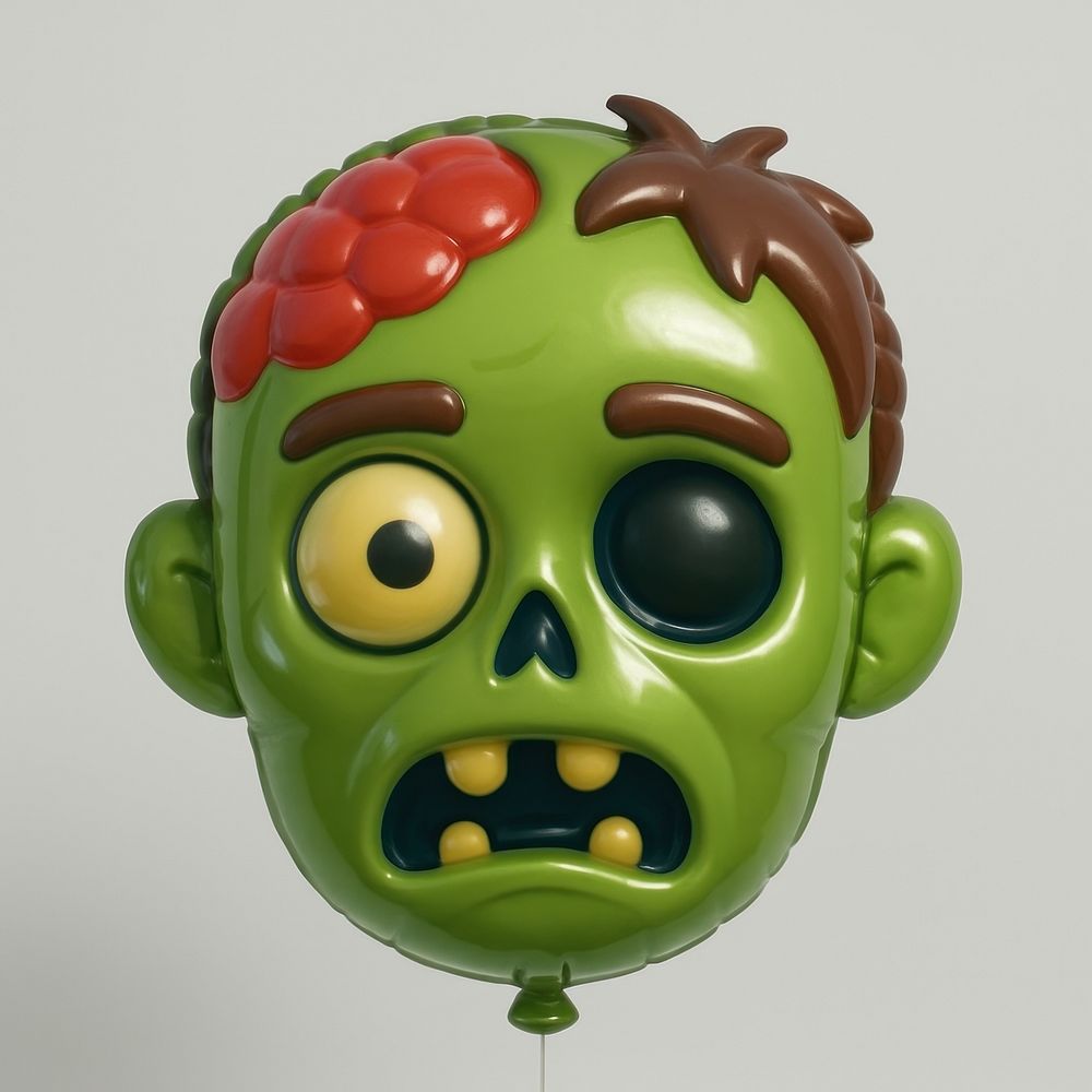 Cartoon zombie balloon head | Free Photo Illustration - rawpixel