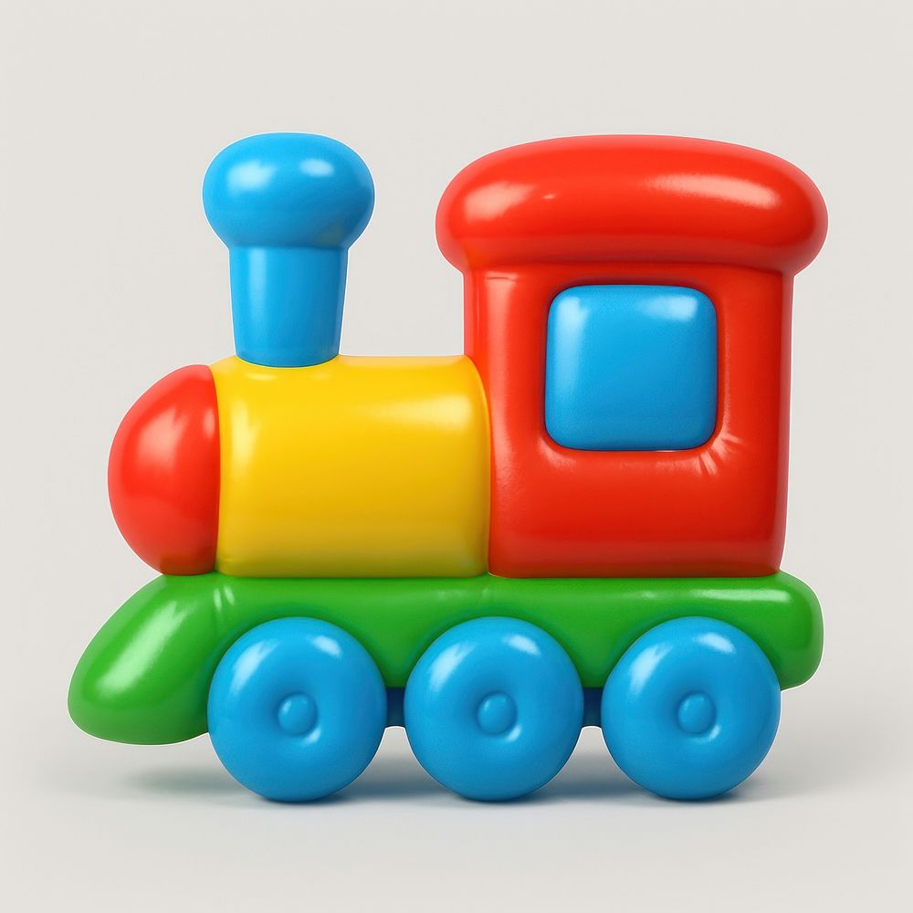 Colorful toy train illustration | Free Photo Illustration - rawpixel